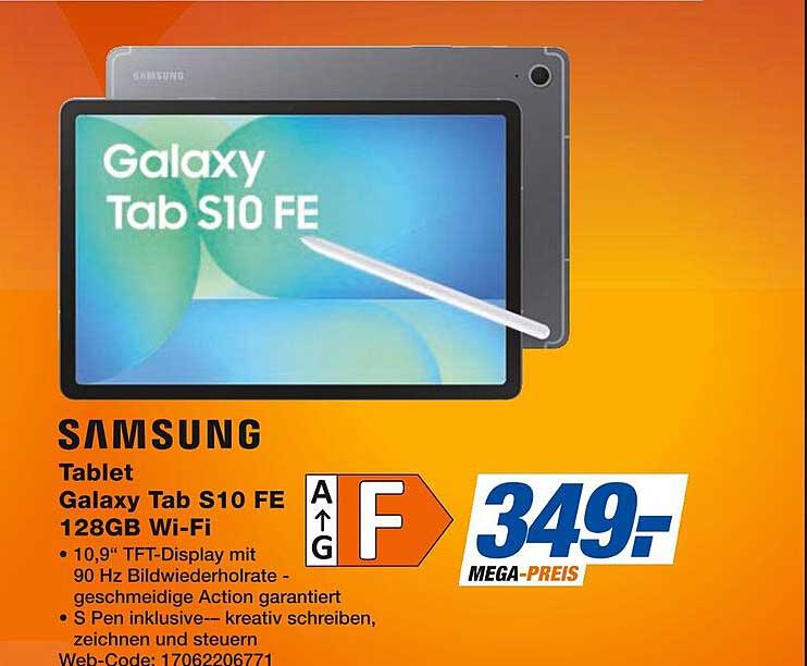 Tablet Galaxy Tab S10 Fe 128Gb Wi-Fi Angebot bei Expert - ProspektGuru.de