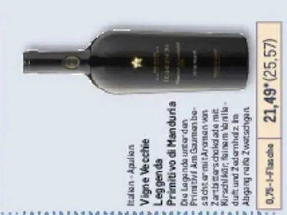 Vigne Vecchie Legenda Di Manduria Angebot bei METRO - ProspektGuru.de