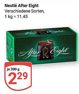 Nestlé After Eight Verschiedene Sorten, 1 Kg = 11.45 Angebot bei Globus ...