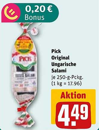 Pick Original Ungarische Salami Angebot bei REWE - ProspektGuru.de