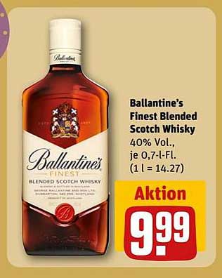 Ballantine’s Finest Blended Scotch Whisky 0,7 L Angebot bei REWE Center