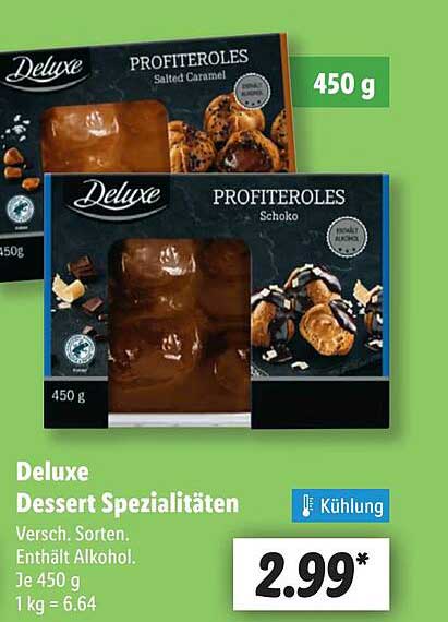 Deluxe Profiteroles – Dessert-Spezialitäten Angebot bei Lidl ...