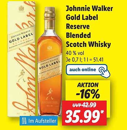 Johnnie Walker Gold Label Reserve Blended Scotch Whisky Angebot bei Lidl
