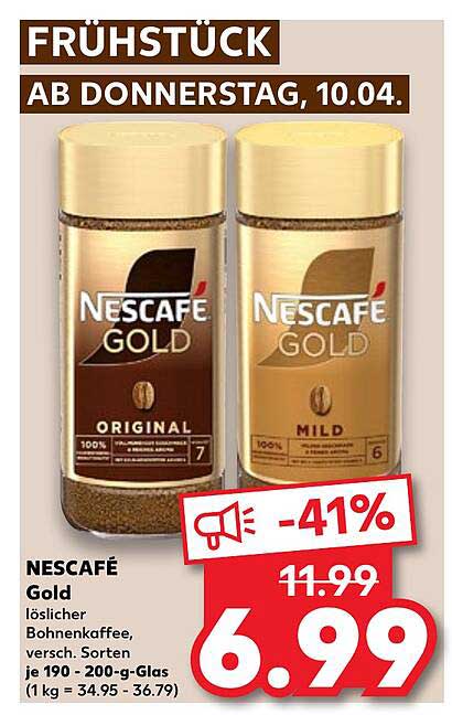 Nescafé Gold Löslicher Bohnenkaffee, Verschiedene Sorten Angebot bei ...