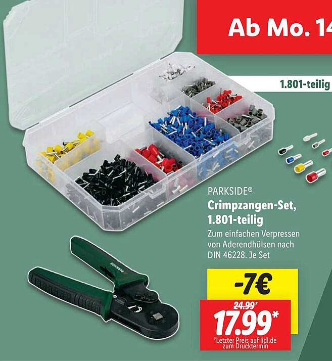 Parkside® Crimpzangen-Set, 1.801-Teilig Angebot bei Lidl