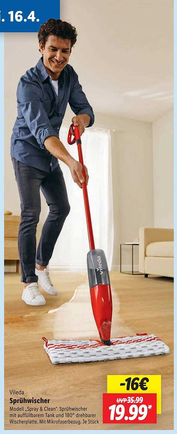Vileda Sprühwischer Modell „Spray & Clean“ Angebot bei Lidl