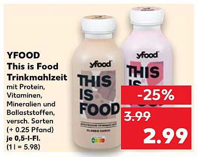 Yfood This Is Food Trinkmahlzeit Angebot bei Kaufland