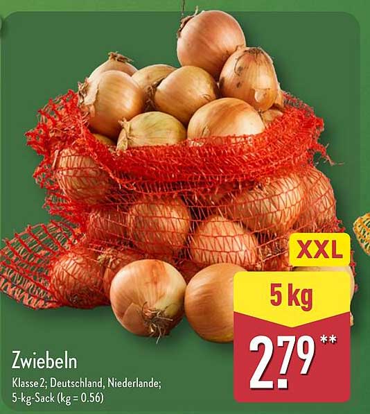 Zwiebeln Xxl - 5 Kg Sack Angebot bei Aldi Nord