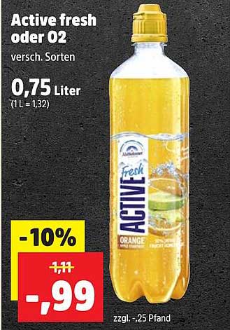 Active Fresh Oder 02, Verschiedene Sorten, 0,75 Liter Angebot bei ...