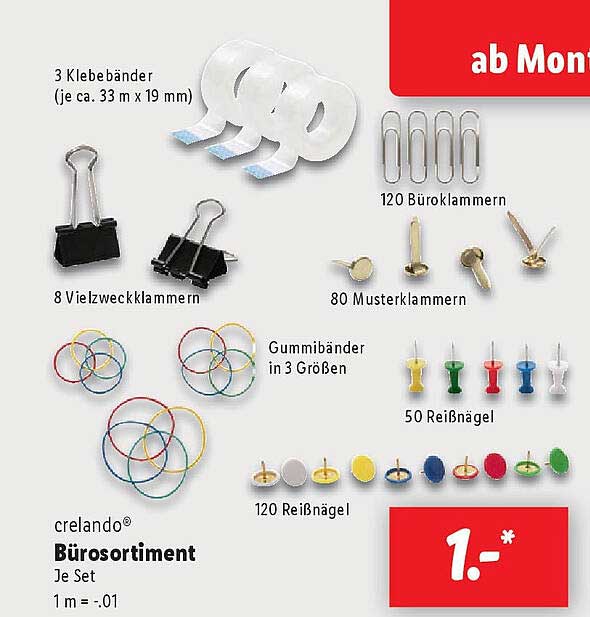 Crelando® Bürosortiment Angebot bei Lidl