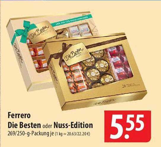 Ferrero Die Besten Oder Nuss-Edition Angebot bei Famila Nord Ost ...