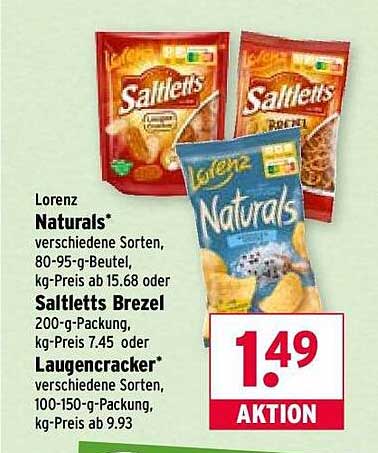 Lorenz Naturals, Saltletts Brezel Und Laugencracker Im Angebot! Angebot ...