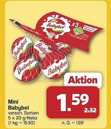 Mini Babybel - Verschiedene Sorten 5 X 20-G-Netz Angebot bei Famila ...