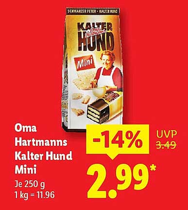 Oma Hartmanns Kalter Hund Mini Angebot bei Lidl - ProspektGuru.de