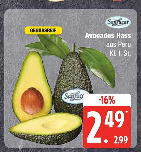 Avocados Hass Aus Peru Angebot bei Edeka