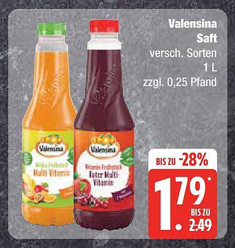 Valensina Saft Angebot bei Edeka - ProspektGuru.de