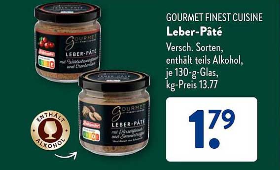 Leber-Pâté Angebot bei Aldi Süd
