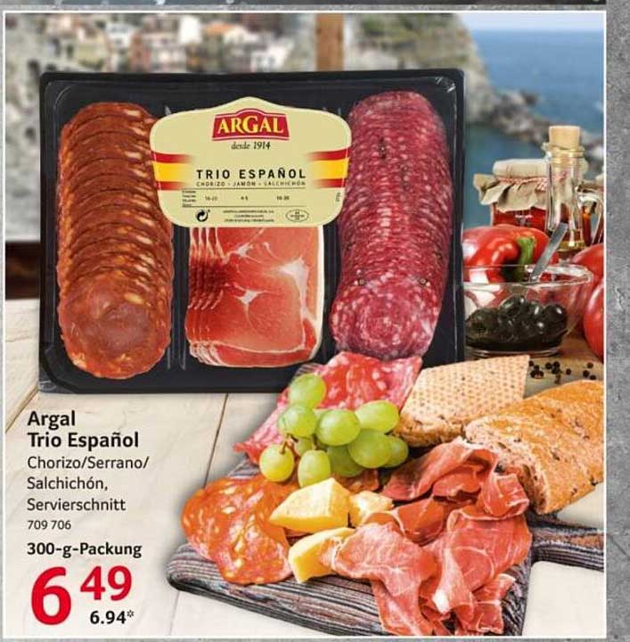 Argal Trio Español – Chorizo/Serrano/Salchichón, Servierschnitt 300 G ...