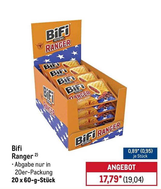 Bifi Ranger 20Er-Packung Angebot bei METRO - ProspektGuru.de