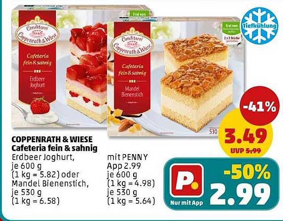 Coppenrath & Wiese Cafeteria Fein & Sahnig Mandel Bienenstich 530G ...
