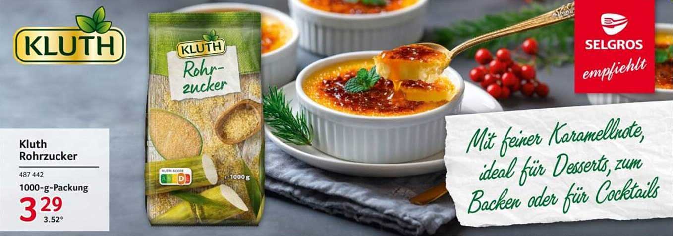 Kluth Rohrzucker 1000-G-Packung Angebot bei Selgros - ProspektGuru.de
