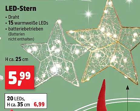 Led-Stern Mit Warmweißen Leds Angebot bei Thomas Philipps - ProspektGuru.de