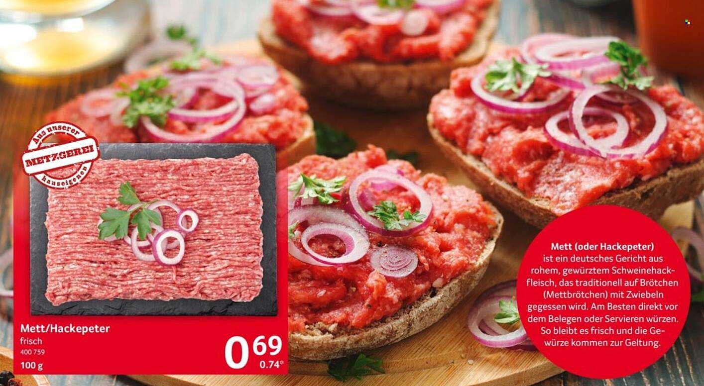 Mett/Hackepeter Frisch 100 G Angebot bei Selgros - ProspektGuru.de