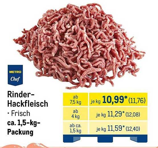 Rinder-Hackfleisch - Frisch Angebot bei METRO - ProspektGuru.de