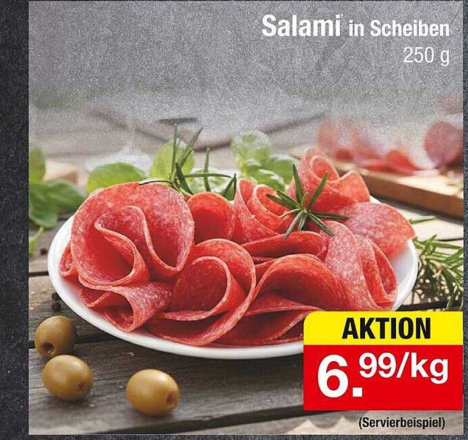 Salami In Scheiben 250 G Angebot bei Zimmermann - ProspektGuru.de
