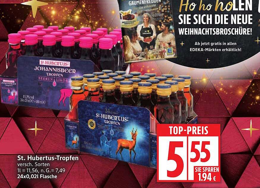 St. Hubertus-Tropfen – Verschiedene Sorten Angebot bei Edeka ...