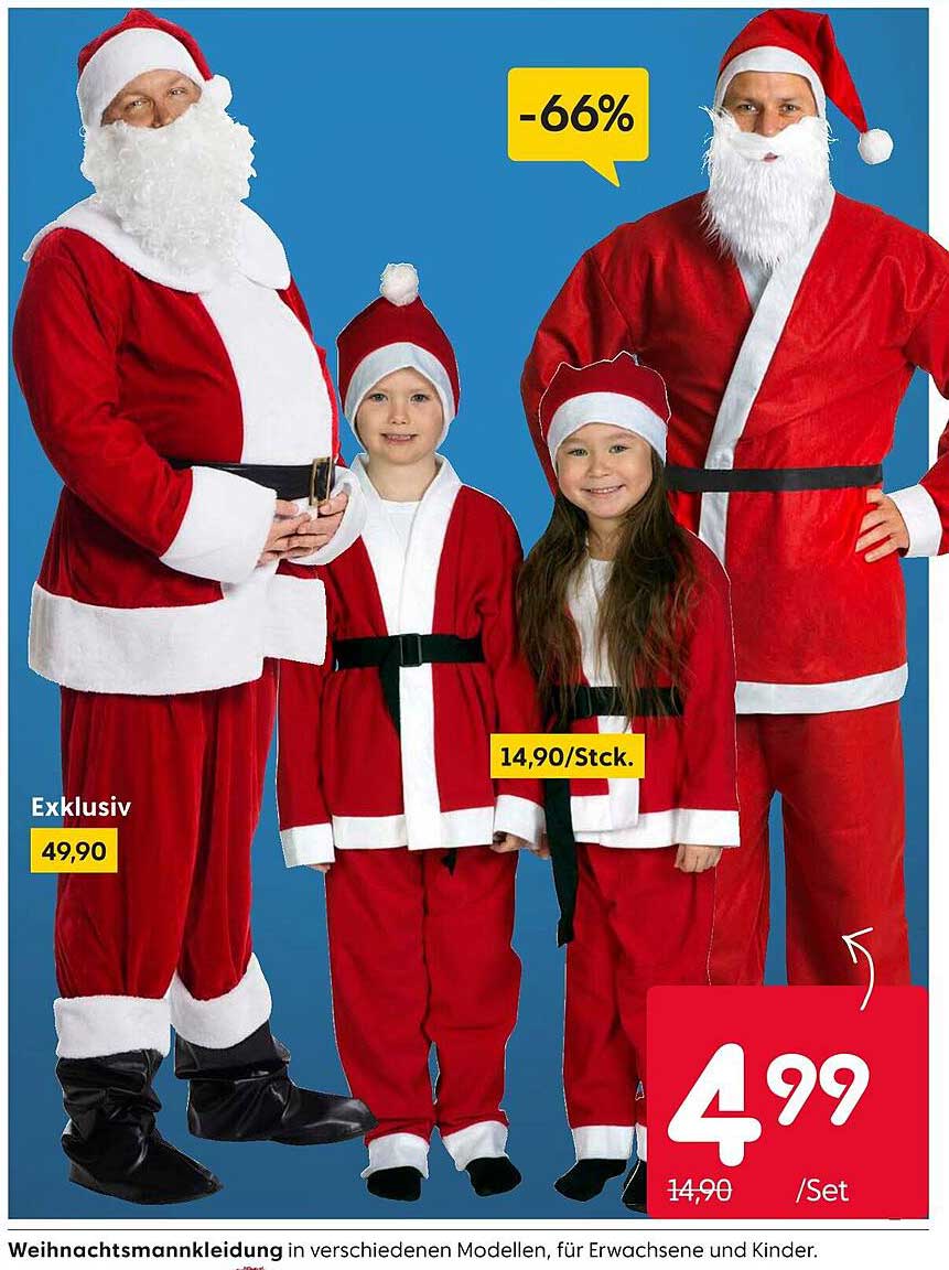 Weihnachtsmannkleidung Für Die Ganze Familie Angebot bei Rusta ...