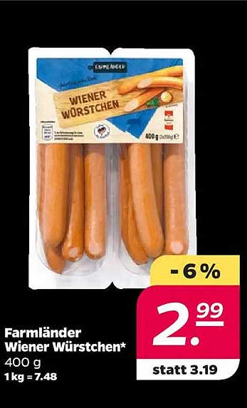 Farmländer Wiener Würstchen* Angebot bei NETTO - ProspektGuru.de
