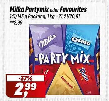 Milka Partymix Oder Favourites Angebot bei Simmel - ProspektGuru.de