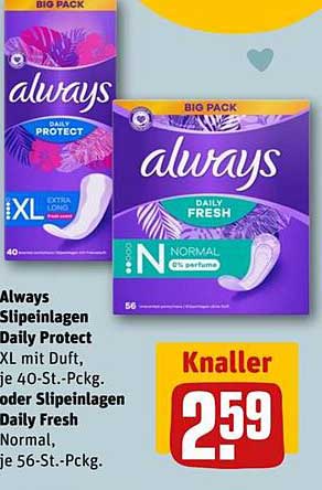 Always Slips Einlagen Daily Protect Angebot bei REWE Center ...