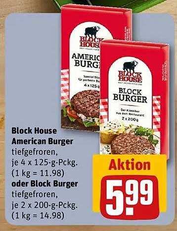 Block House American Burger Angebot bei REWE Kaufpark
