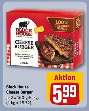 Block House Cheese Burger Angebot bei REWE Center