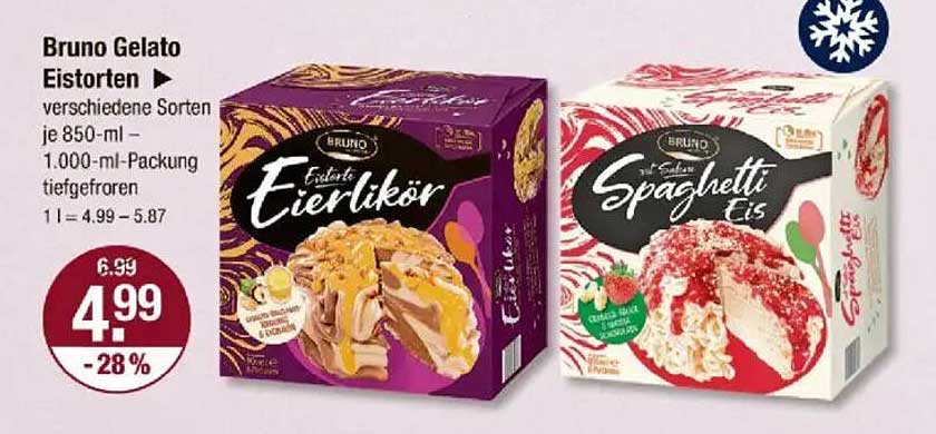 Bruno Gelato Eistorten Angebot bei V-Markt