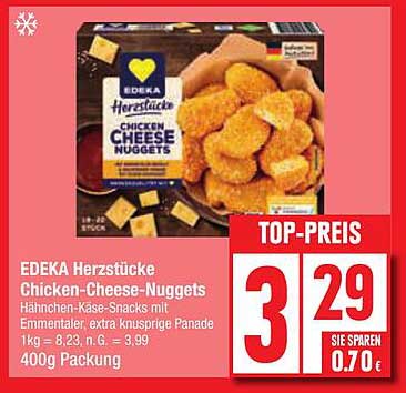 Edeka Herzstücke Chicken-Cheese-Nuggets Angebot bei Edeka