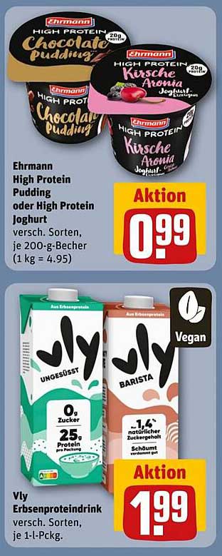 Ehrmann High Protein Pudding Oder High Protein Joghurt Vly ...