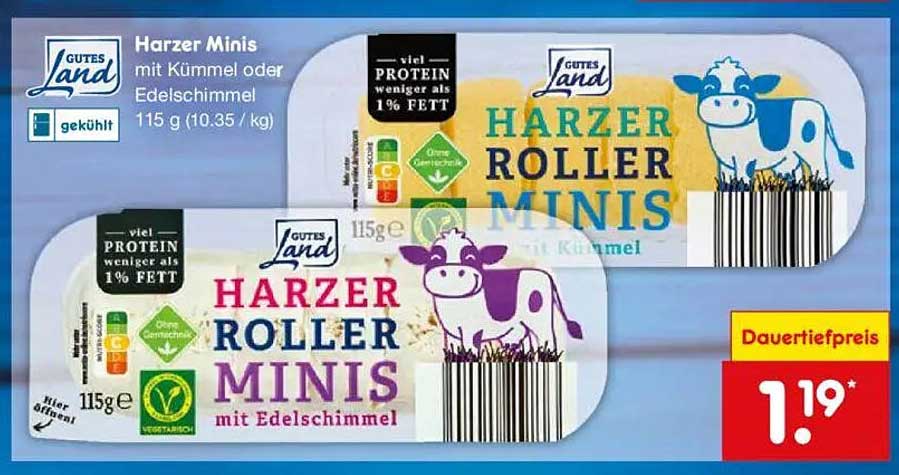 Harzer Roller Minis Mit Kümmel Angebot bei Netto Marken-Discount