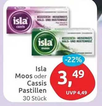 Isla Moos Oder Cassis Pastillen Angebot bei Budni