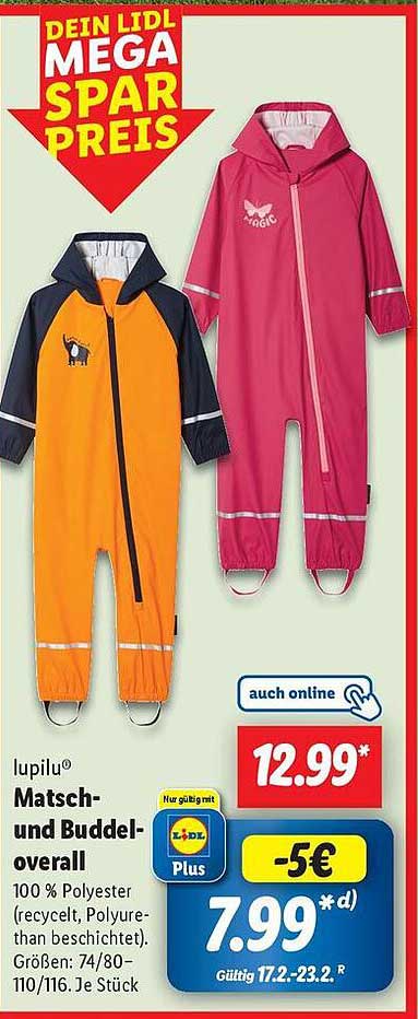 Lupilu® Matsch- Und Buddeloverall Angebot bei Lidl