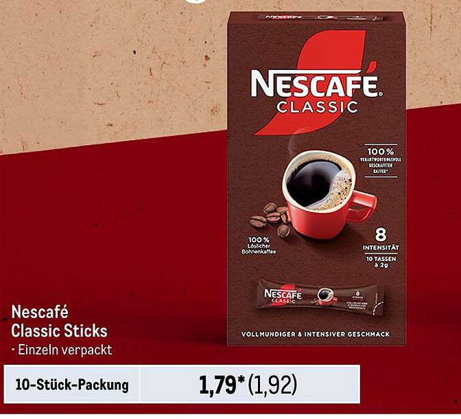 Nescafé Classic Sticks Angebot bei METRO