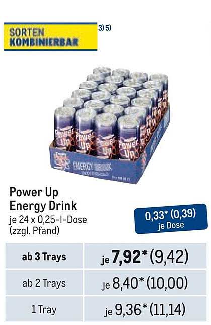 Power Up Energy Drink Angebot bei METRO - ProspektGuru.de