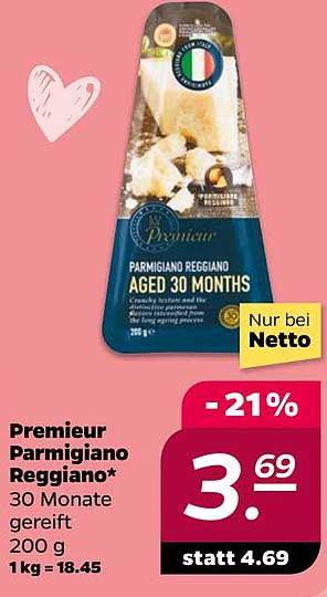 Premieur Parmigiano Reggiano* Angebot bei NETTO