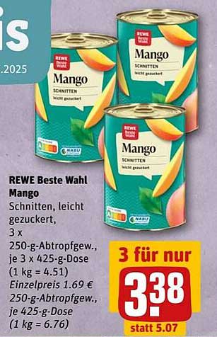 Rewe Beste Wahl Mango Angebot bei REWE Center