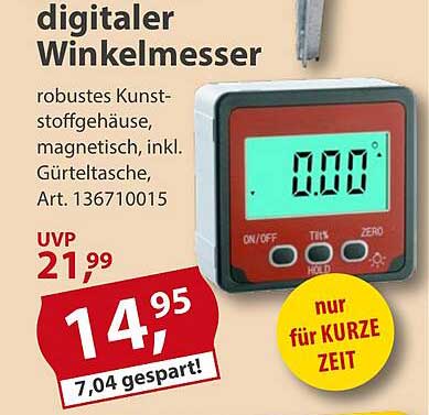 Digitaler Winkelmesser Angebot bei Sonderpreis Baumarkt - ProspektGuru.de