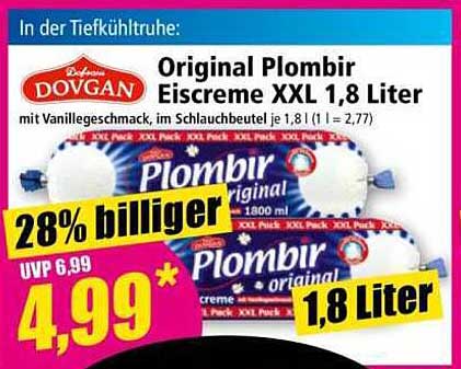 Original Plombir Eiscreme Xxl 1,8 Liter Angebot bei Norma - ProspektGuru.de