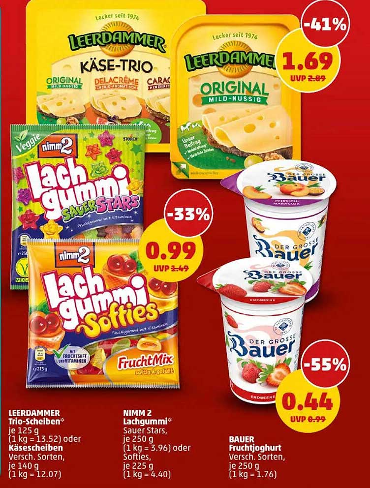 Leerdammer Käse-Trio Nimm2 Lach Gummi Sauer Stars Nimm2 Lachgummi ...