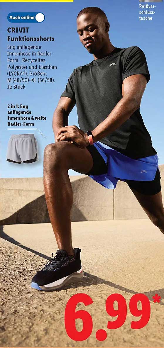 Crivit Funktionsshorts Angebot bei Lidl - ProspektGuru.de